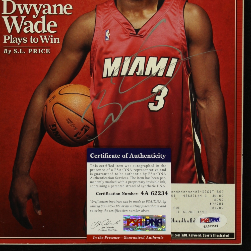 Dwyane Wade Signed Sports Illustrated Magazine (PSA COA) at Pristine ...