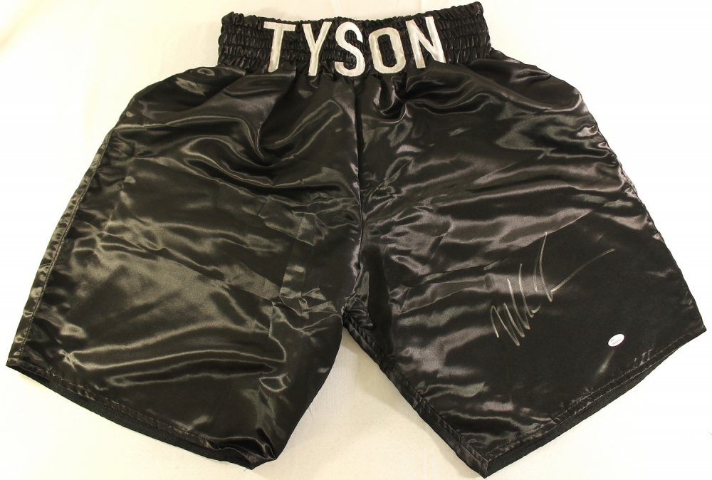 Mike Tyson Signed Custom Stitched Boxing Shorts (JSA COA) at Pristine ...