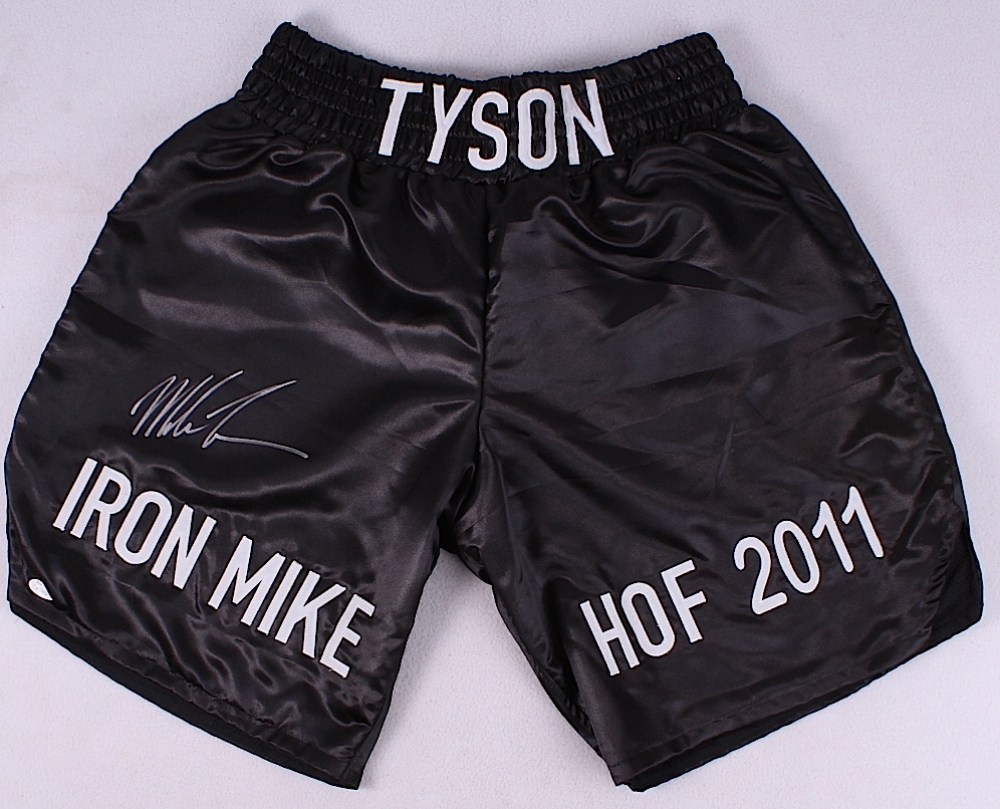 Mike Tyson Signed Boxing Shorts (JSA COA) at Pristine Auction