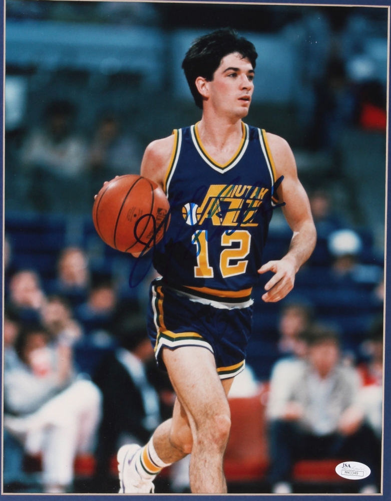 John Stockton 15x18 Custom Matted Photo Display (JSA COA) at Pristine ...